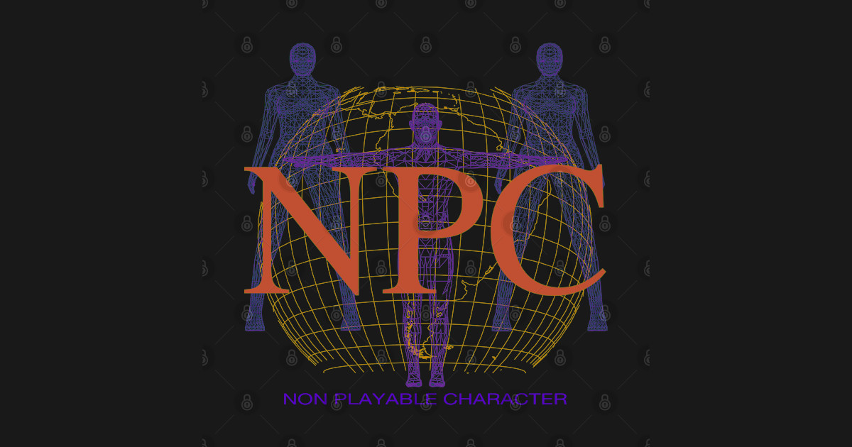 NPC - Meme Retro Y2K Computer Graphic Gamer Joke - Funny - T-Shirt ...