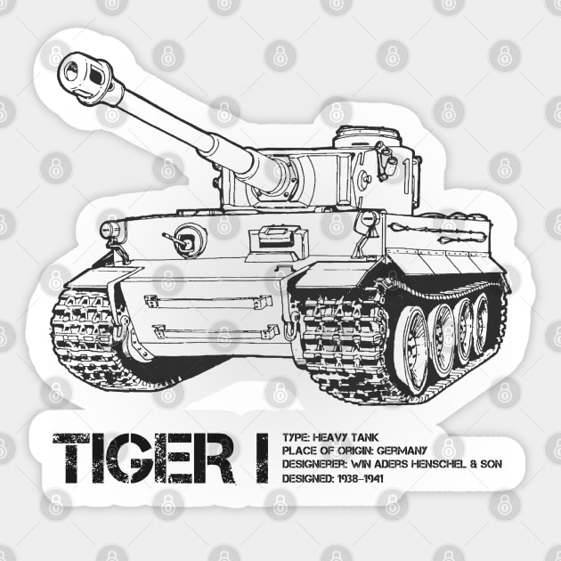 Tiger I | World War 2 Tank - Tiger Tank - Sticker | TeePublic
