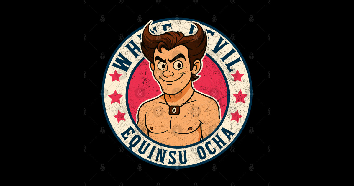White Devil / Equinsu Ocha - Jim Carrey - Sticker | TeePublic