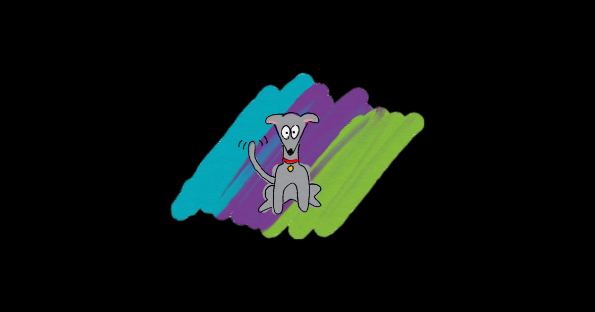 Greyhound Doodle - Greyhound - Sticker | TeePublic