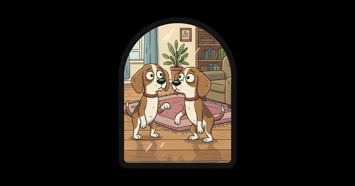Dogs twins. - Dog - Sticker | TeePublic