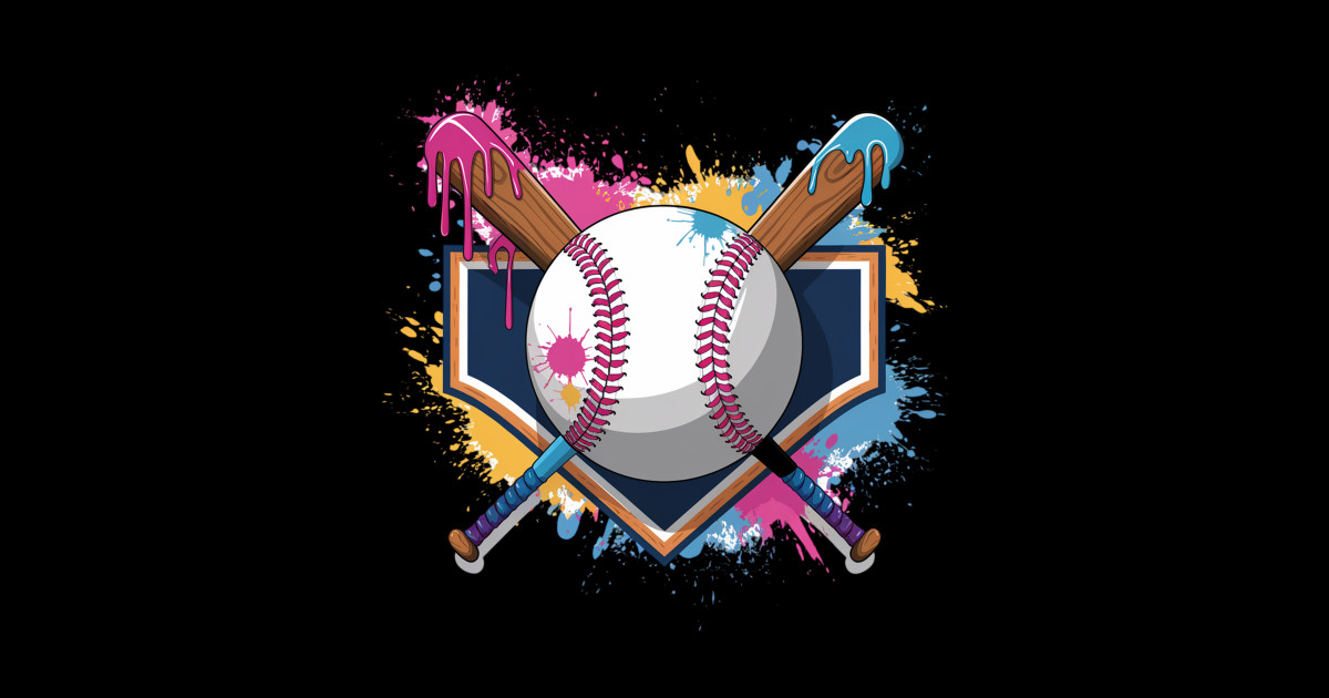 Baseball Dripping Baseball Home Plate Drip - Baseball - Sticker | TeePublic