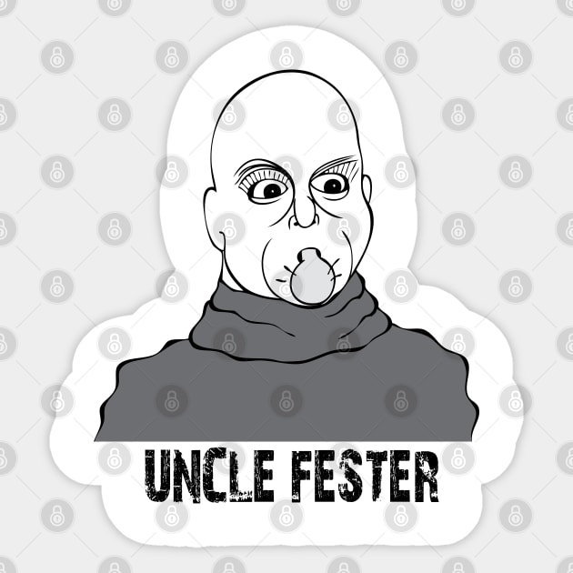 UNCLE FESTER FAN ART! - Addams Family - Sticker | TeePublic