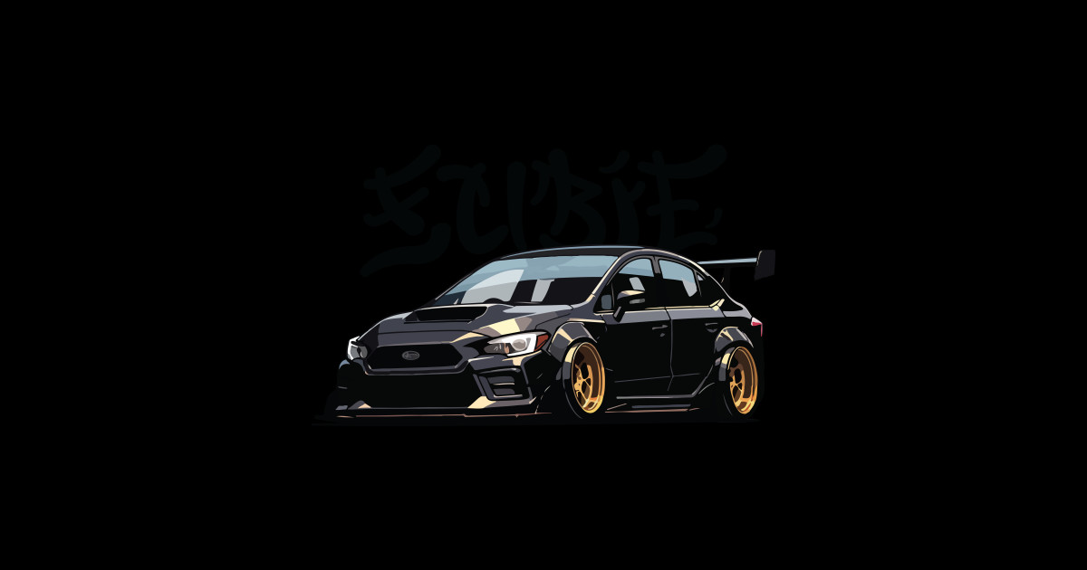 Impreza WRX Car Art - Subaru STI Widebody Modified JDM Car - Impreza ...