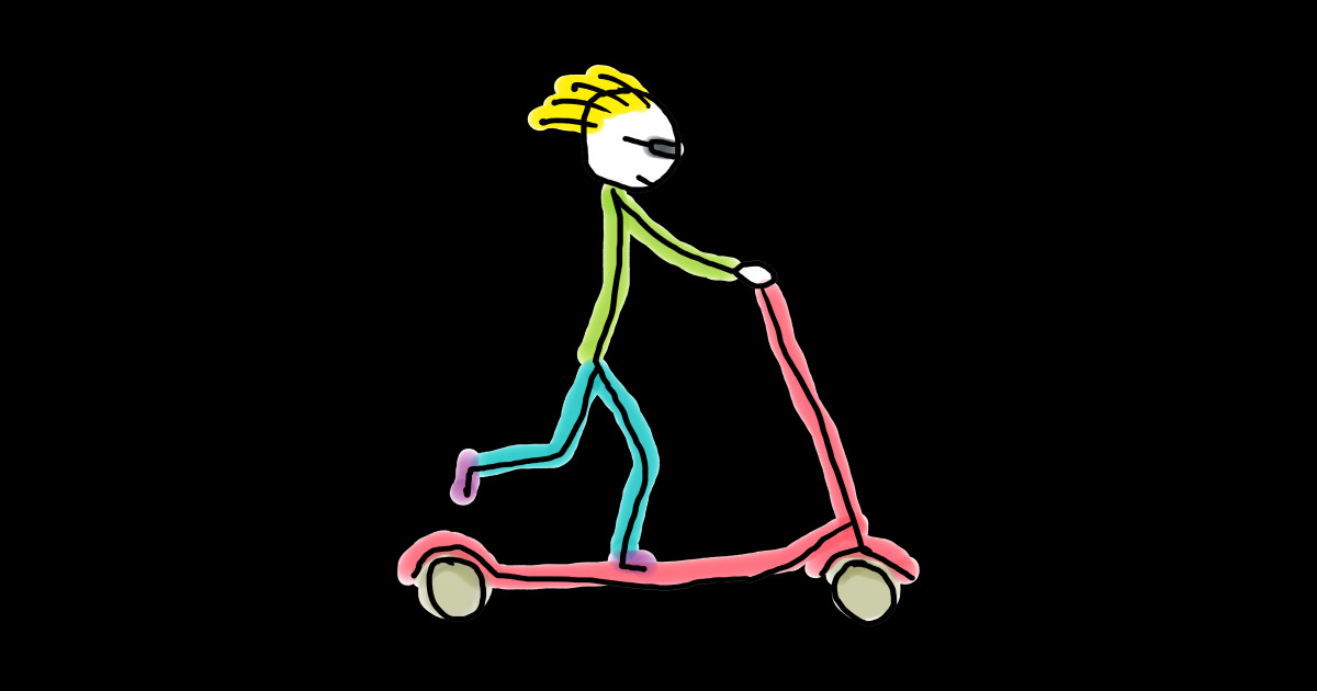 Micro Scooter Stickman - Micro Scooter - Sticker | TeePublic