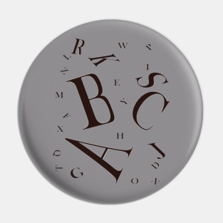 Abc Alphabet Letter Pins and Buttons for Sale | TeePublic