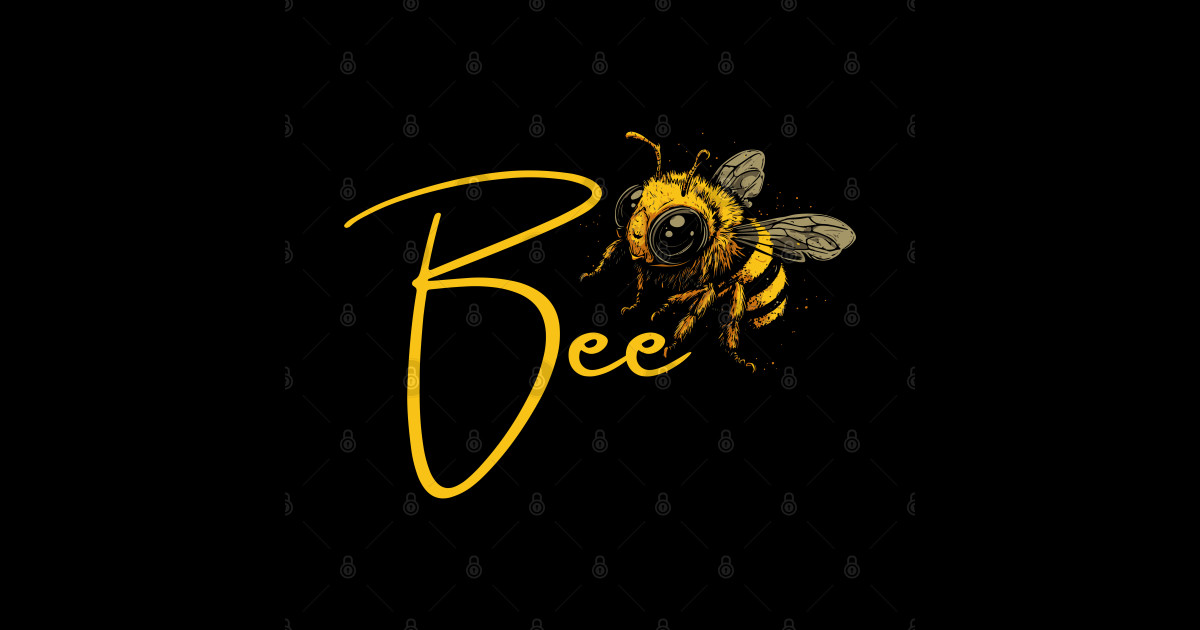 Elegant Gold Honey Bee - Calligraphy - Alphabet Animals - Honey Bee ...