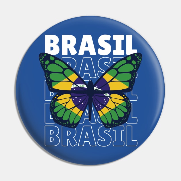 I Love Brazil // Brazil Flag // Brazilian Pride - Brazilian Pride - Pin ...