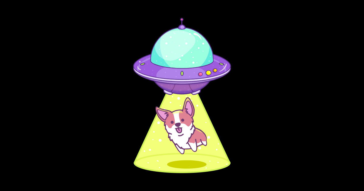 Dog Abduction - Alien Spaceship - Alien Ufo - Sticker | TeePublic
