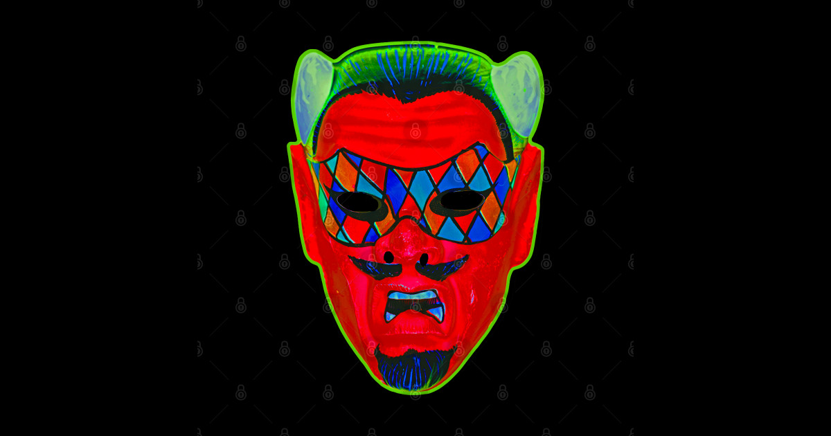 Masked Devil - Devil Mask - Sticker | TeePublic