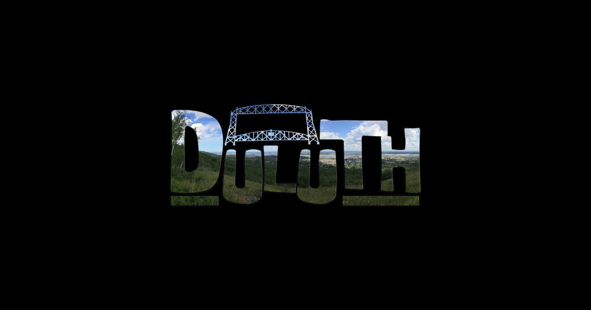 Duluth with Aerial Lift Bridge - Aerial Lift Bridge - Sticker | TeePublic