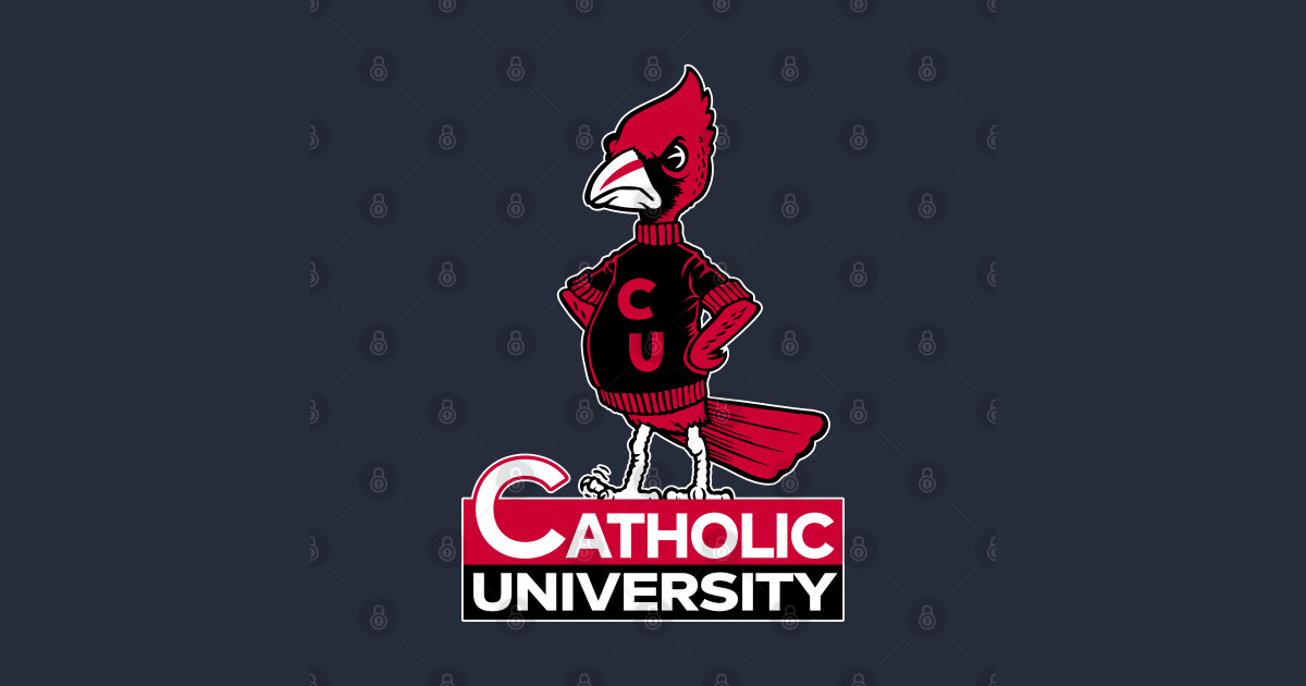 Vintage Catholic University Mascot - Catholic University - Sticker ...