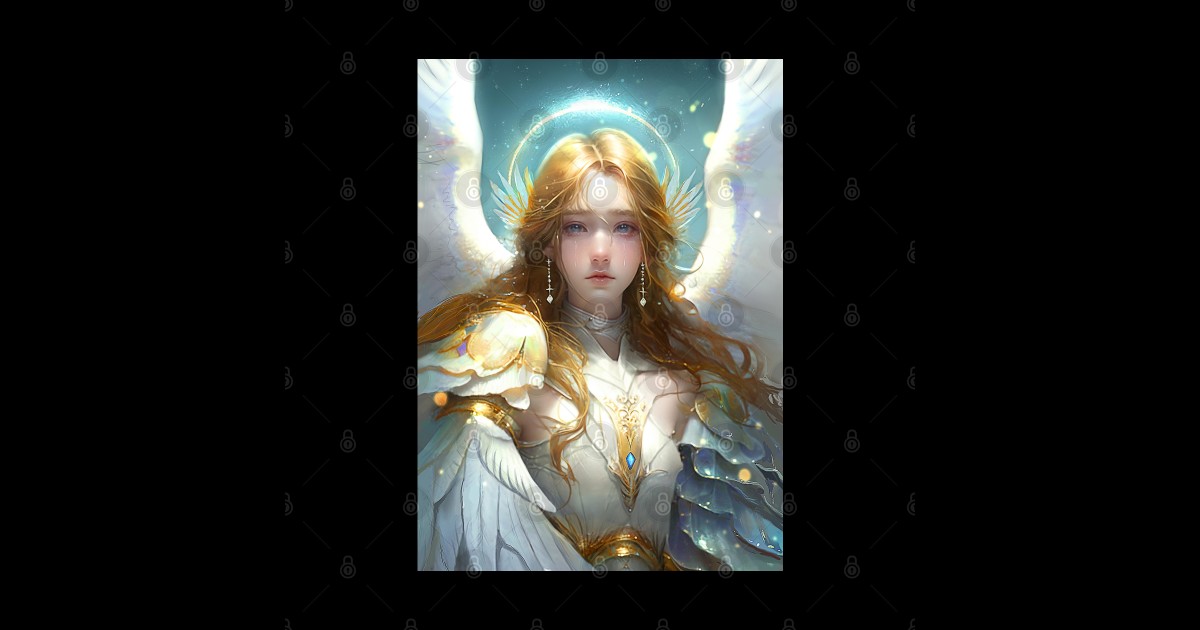 Cute Anime Angel - Crying Angel - Sticker | TeePublic