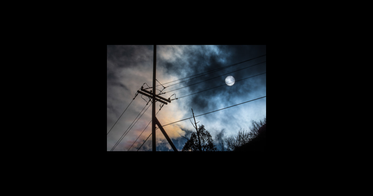 Power Lines - Moon - Sticker | TeePublic