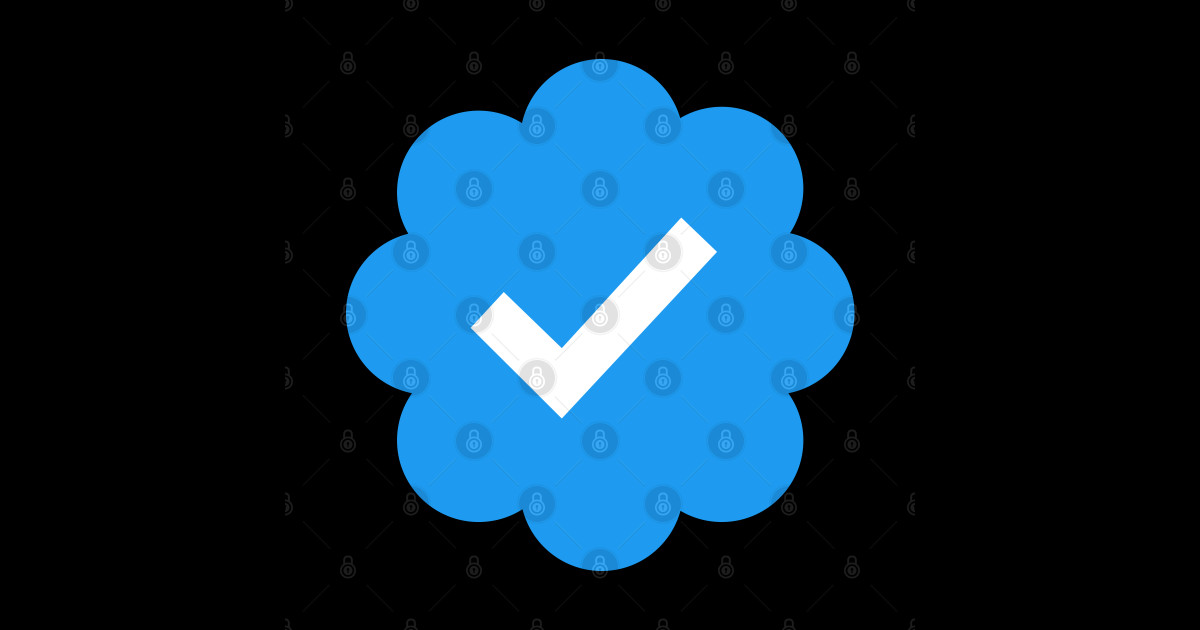 Twitter Verified Blue Check Mark - Twitter - Sticker | TeePublic