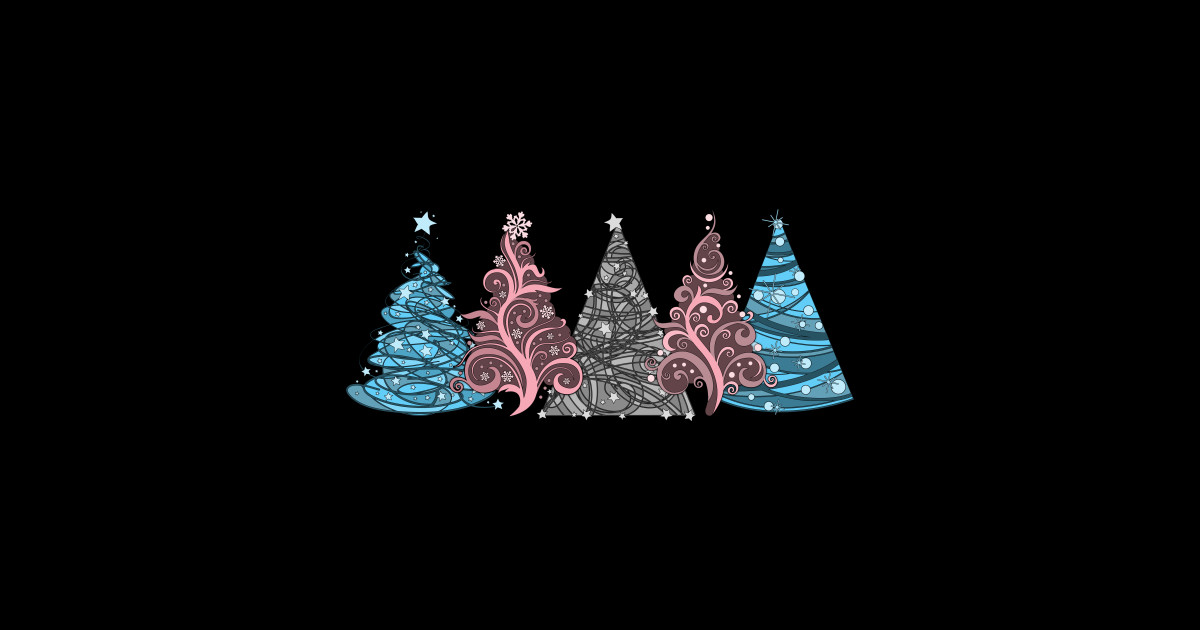 Large Spiral Transgender Pride Flag Christmas Tree Vector - Transgender ...