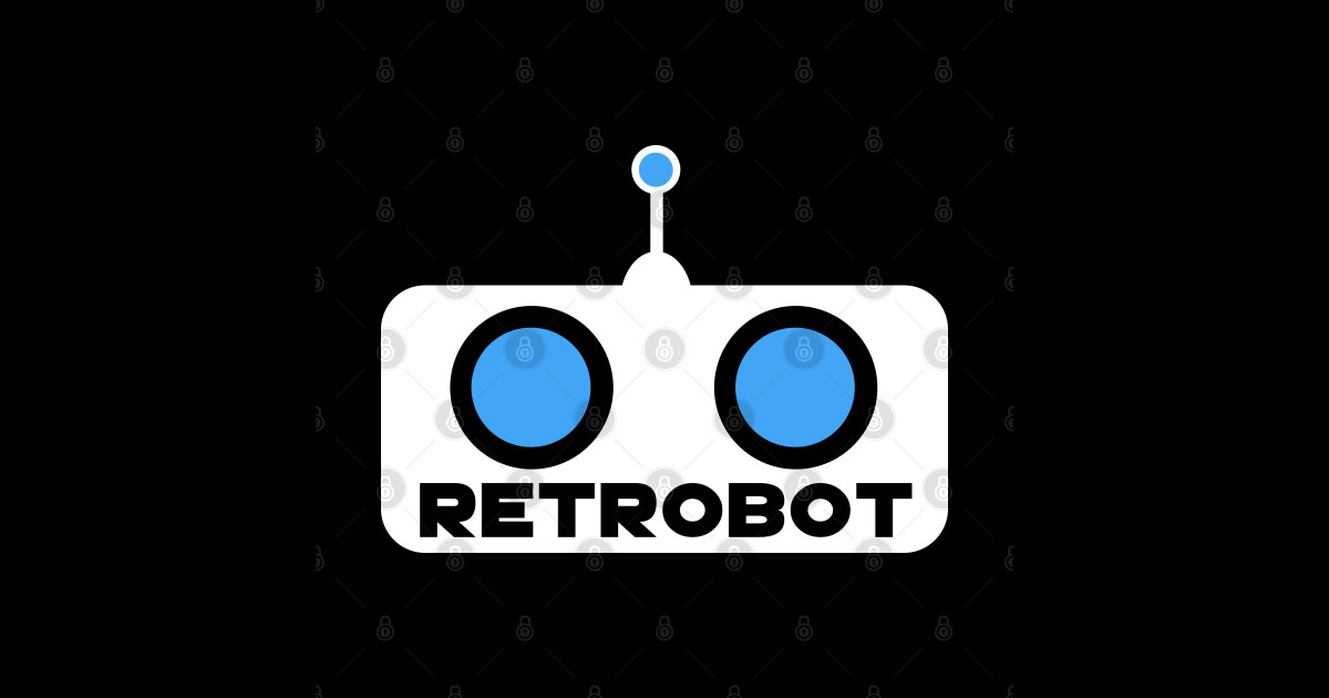 Retrobot Face - Retrobot - Sticker | TeePublic