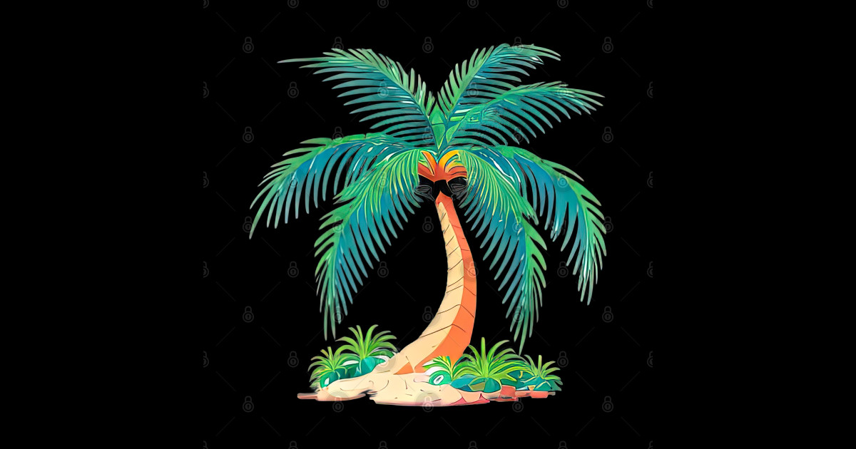 Palm Tree Cute Palm Tree Sticker Teepublic