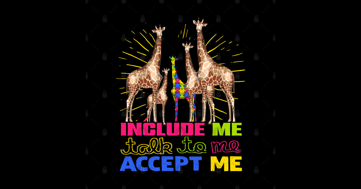 autism giraffe Awareness - Autism Giraffe - Sticker | TeePublic