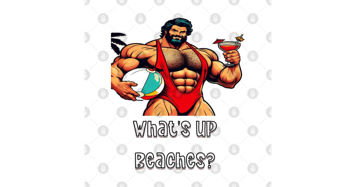 beach buff - Gay Beach Guy - T-Shirt | TeePublic