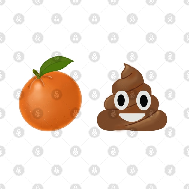 Donald trump ORANGE POOP EMOJI PROTEST SHIRT STICKER - Orange - T-Shirt ...
