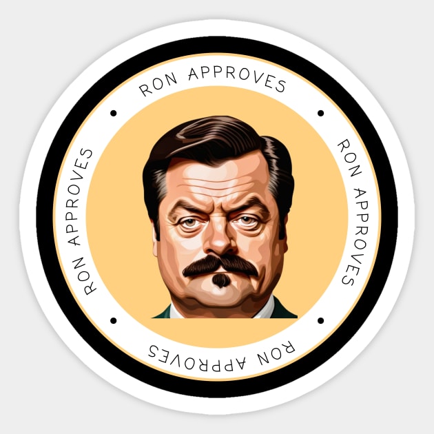 Ron Approves Funny Memes Design - Ron Approves Funny Design - Sticker ...