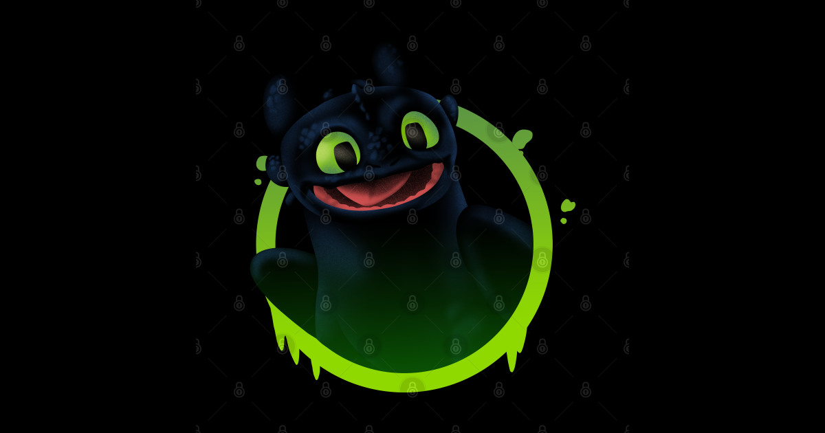 Happy Toothless Dragon - Toothless - Posters and Art Prints | TeePublic