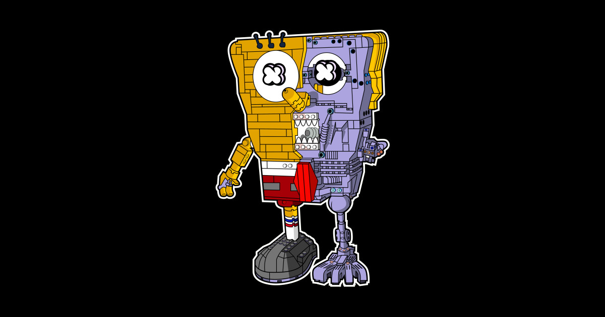 Sponge Terminator Chibi Art Style //// The Cyber Sponge Tshirt ...
