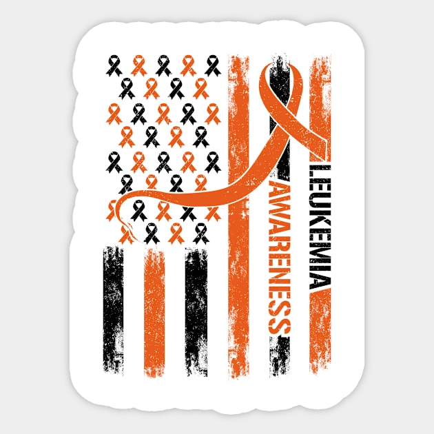 Leukemia Awareness Month American Flag Ribbon - Leukemia Awareness ...