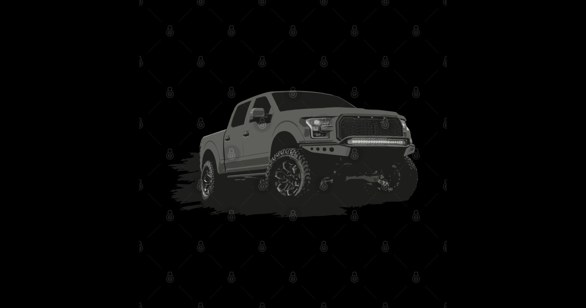 Matte black Raptor pickup - Ford F150 Raptor - Sticker | TeePublic