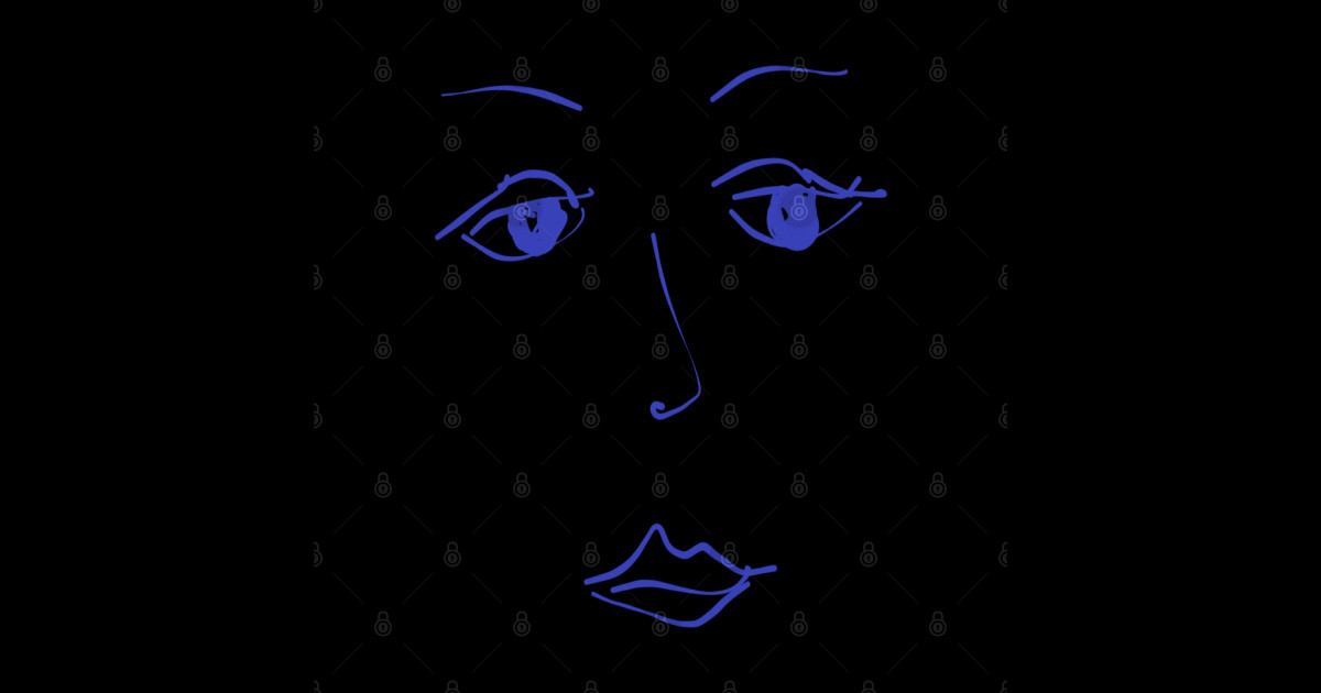 Over It Face Line Drawing - Over It Expression Face - Sticker | TeePublic