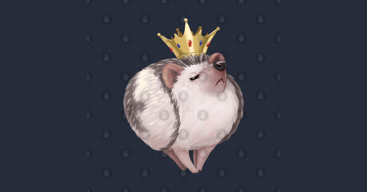 Cute Snooty Royal King or Queen Snob Hedgehog - Hedgehog - T-Shirt ...