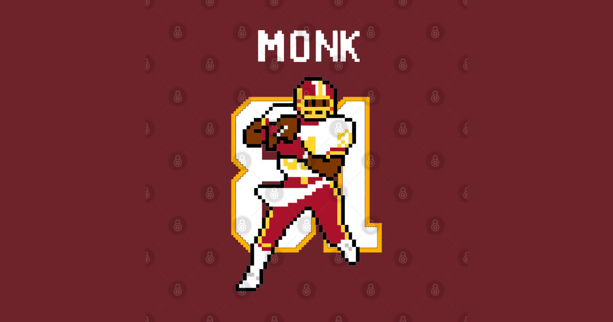 Art Monk Pixel Art NFL Classic in Burgundy and Gold - Tecmo Bowl - T ...