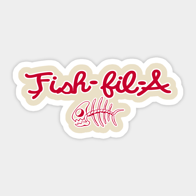 Fish fil a - Parodys - Sticker | TeePublic