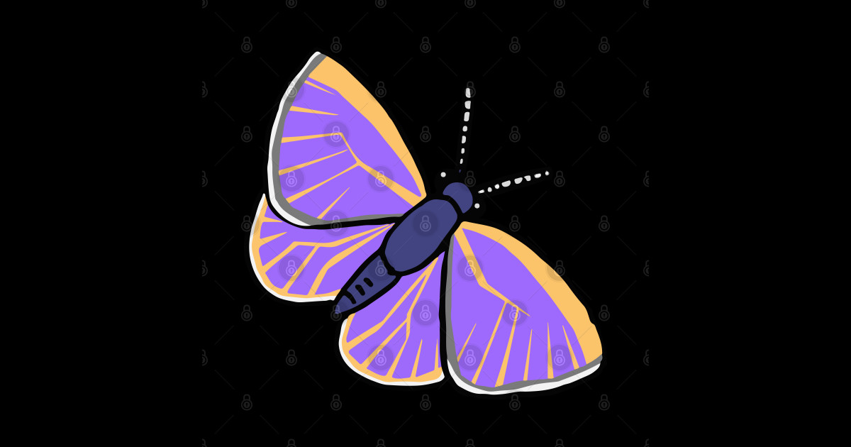 Golden-Rayed Blue Butterfly - Butterfly - Sticker | TeePublic