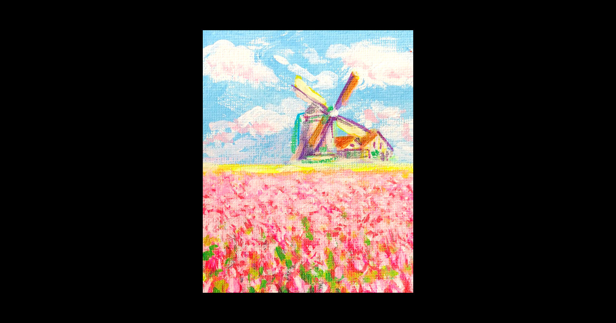 DUTCH BLUE DELFT - colourful dutch windmills - Dutch - Sticker | TeePublic