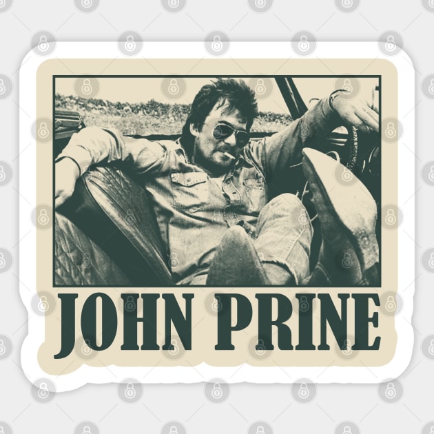 Vintage John Prine Music Setup Official - John Prine - Sticker | TeePublic