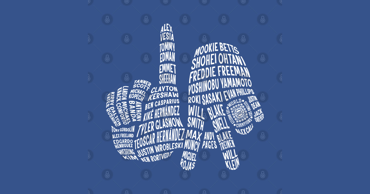 Dodgers World Series 2025 Champs LA Hand Logo - Los Angeles Dodgers ...