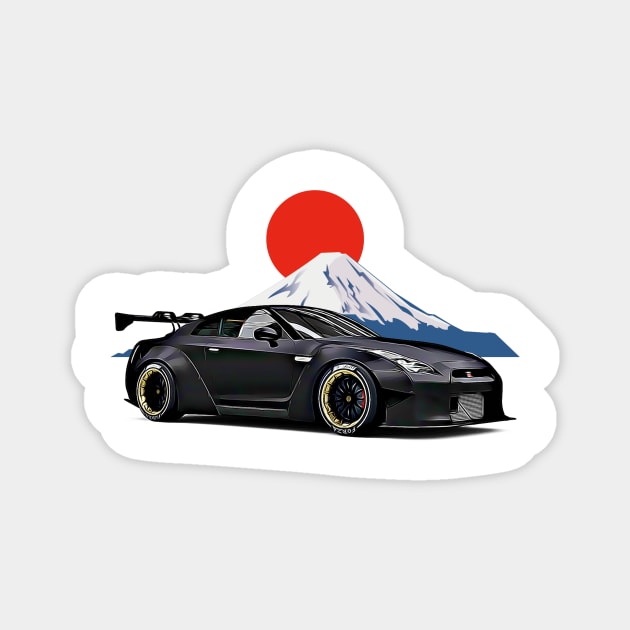 R35 GTR Custom Fuji JDM Japan Print - Classic - Magnet | TeePublic