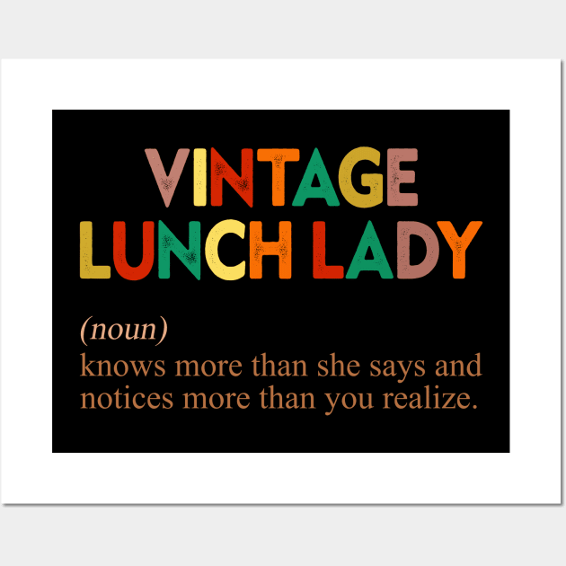 Vintage Lunch Lady Definition Knows More Than She Says - Vintage Lunch ...