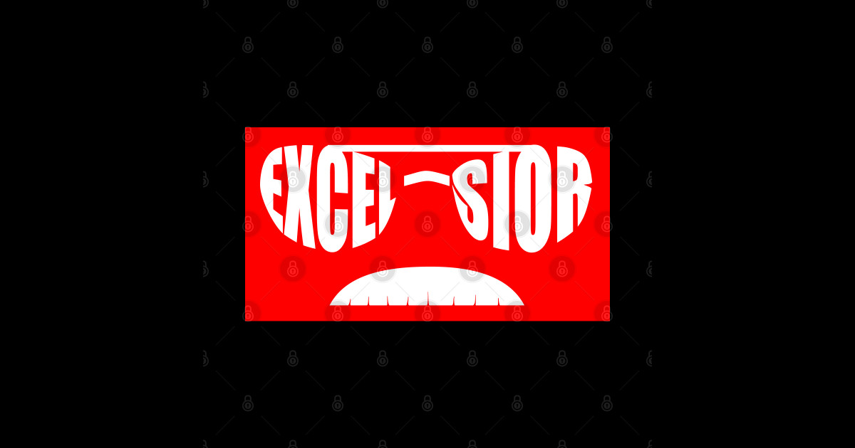 excelsior checked - Excelsior - Sticker | TeePublic