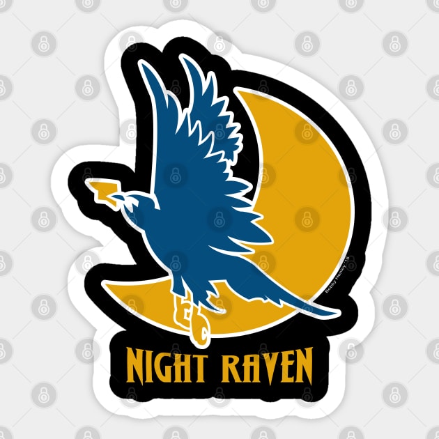 Night Raven - 80s - Sticker | TeePublic