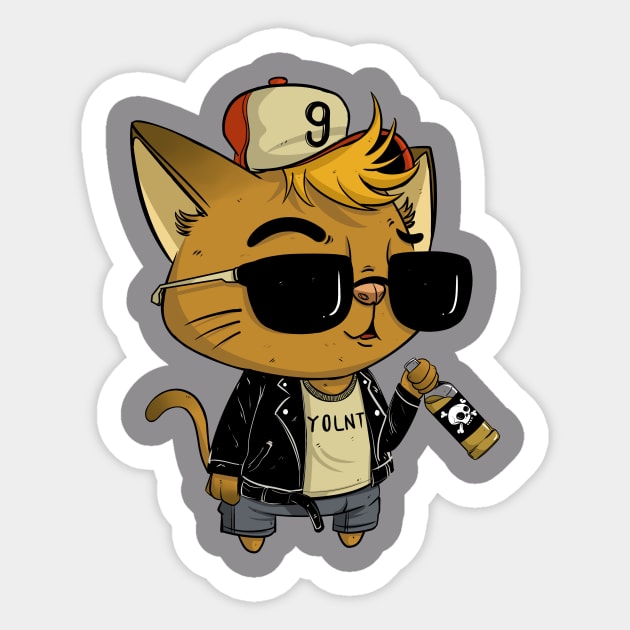 Cute YOLO Cat - Yolnt - Sticker | TeePublic