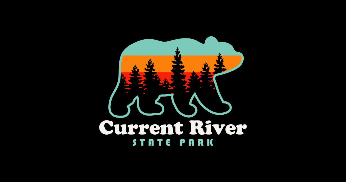 Current River State Park Missouri Bear Retro Vintage Sunset - Missouri ...