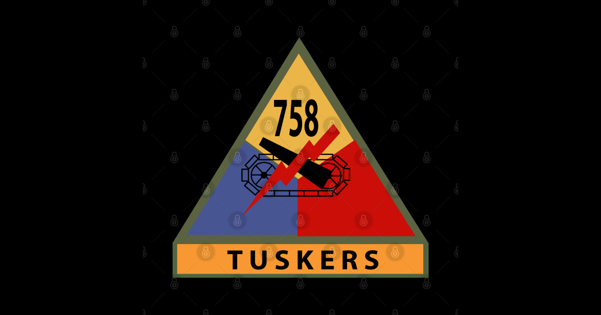 758th Tank Battalion SSI w Name Tape - 758th Tank Battalion SSI W Name ...