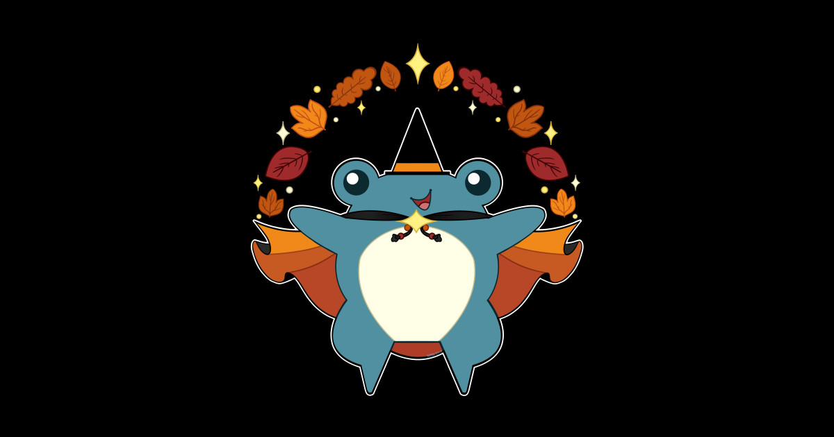 Fall Frog - Frog - Posters and Art Prints | TeePublic