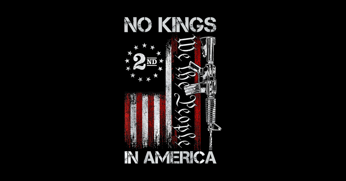 No Kings In American Usa Flag No Kings (On Back) - Usa Flag Vintage ...