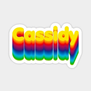 Rainbow Layers Cassidy Name Label Magnets for Sale | TeePublic