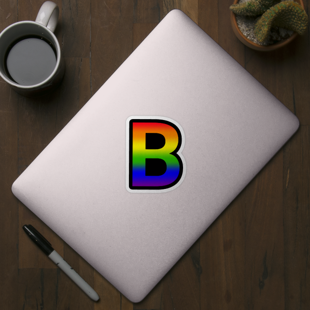 Rainbow Letter B - Rainbow - Sticker | TeePublic