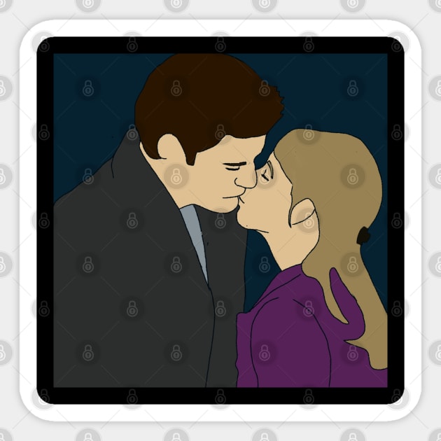 Buffy & Angel | Bangel Fanart - Bangel - Sticker | TeePublic